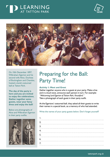 Preparing for the Ball - Party Time | Teaching Resources