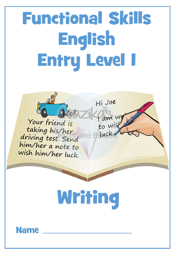 English Functional Skills Entry Level 1 Writing Workbook | Teaching ...