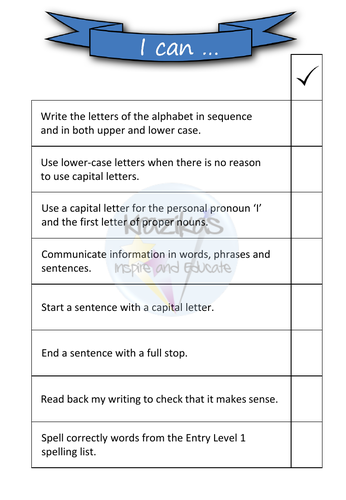 English Functional Skills Entry Level 1 Writing Workbook | Teaching ...