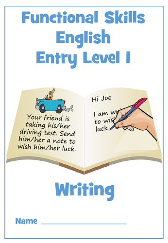 English Functional Skills Entry Level 1 Writing Workbook | Teaching ...