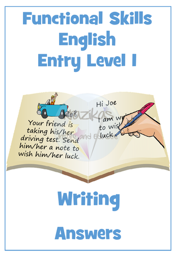 English Functional Skills Entry Level 1 Writing Workbook | Teaching ...