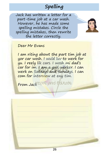 English Functional Skills Entry Level 1 Writing Workbook | Teaching ...