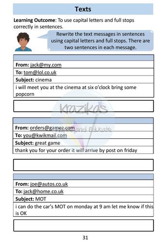 English Functional Skills Entry Level 1 Writing Workbook | Teaching ...