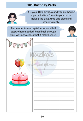 English Functional Skills Entry Level 1 Writing Workbook | Teaching ...