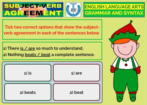 SUBJECT-VERB AGREEMENT: 54 BOOM CARDS | Teaching Resources
