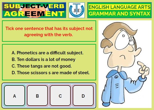 SUBJECT-VERB AGREEMENT: 54 BOOM CARDS | Teaching Resources