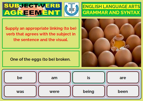 SUBJECT-VERB AGREEMENT: 54 BOOM CARDS | Teaching Resources