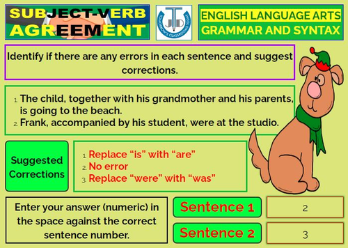 SUBJECT-VERB AGREEMENT: 54 BOOM CARDS | Teaching Resources