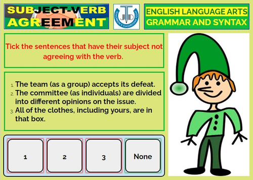 SUBJECT-VERB AGREEMENT: 54 BOOM CARDS | Teaching Resources
