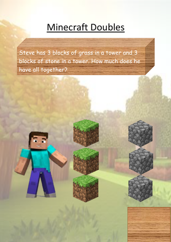 Minecraft Addition Worksheets | Teaching Resources