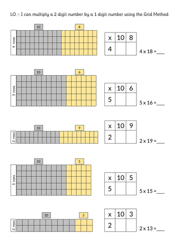 Grid Method Multiplication | Teaching Resources