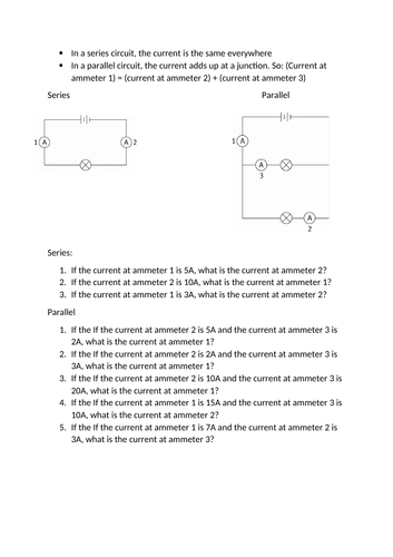 Voltage and Current Rules in Series and Parallel: Slides and Practice ...