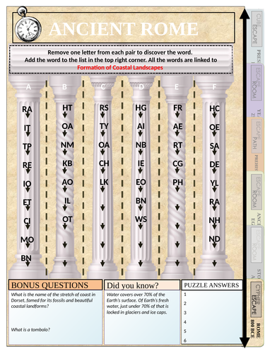 Coastal Landscapes - Geography Escape Room | Teaching Resources