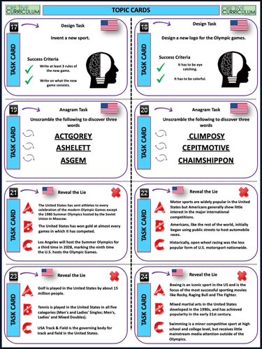 American Sports | Teaching Resources