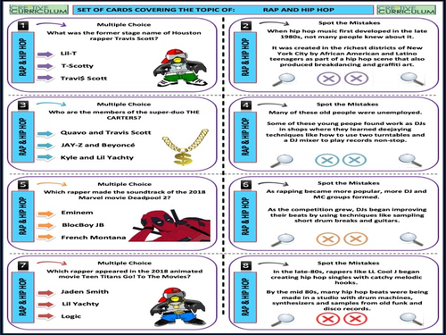 Rap Hip Hop Music | Teaching Resources
