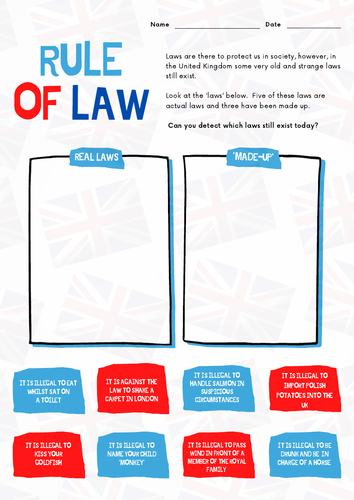 PSHE British Values: Rule Of Law Lesson. Overview, Quiz and PowerPoint ...