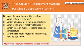 Group 7 - Halogens - Displacement reactions | Teaching Resources