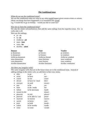 conditional tense explained | Teaching Resources
