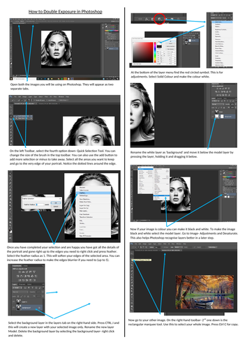 Double Exposure Step by Step Photoshop | Teaching Resources