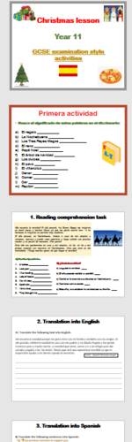 GCSE Spanish Christmas lesson | Teaching Resources