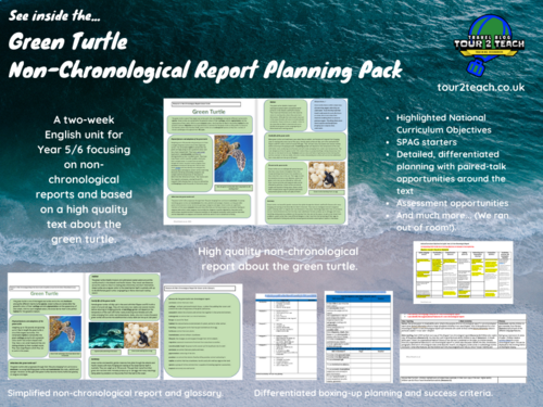Green Turtle: Non-Chronological Report Planning for Year 5/6 | Teaching ...