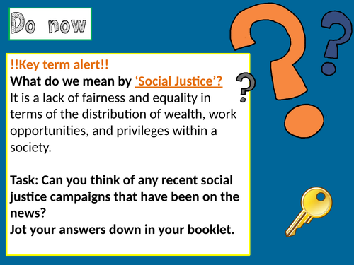 Social Justice Unit of Work Suitable for KS3 | Teaching Resources