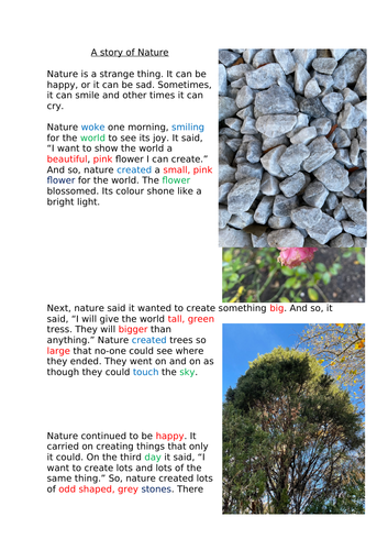 A Story of Nature (Short Story & Questions) | Teaching Resources