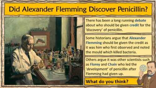 Penicillin Fleming Florey & Chain - Medicine in Britain - GCSE History ...