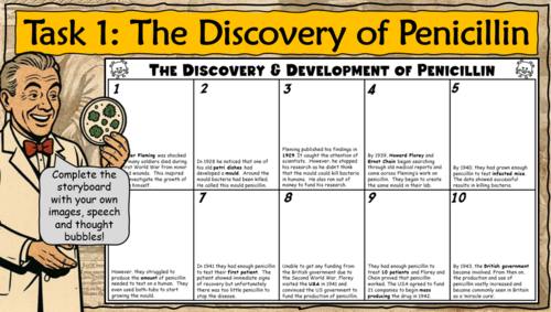 Penicillin Fleming Florey & Chain - Medicine in Britain - GCSE History ...