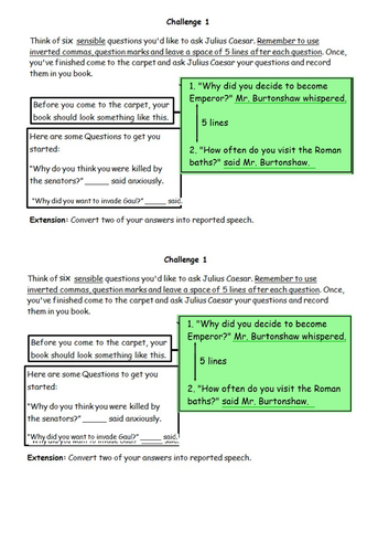 English - Direct Speech (Year 4) | Teaching Resources