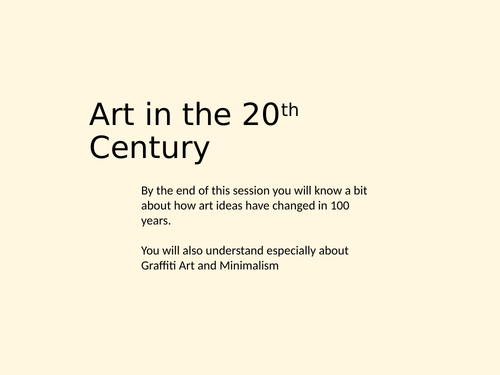 Art in the 20th Century | Teaching Resources