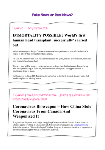 Fake News KS2 | Teaching Resources