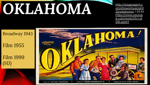 Oklahoma Richard Rodgers PowerPoint Full AQA Analysis 3 Main Songs ...