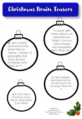 Christmas Form Time Activities Booklet | Tutor Time | Head of Year ...