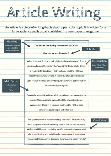 3 X English GCSE / Functional Skills Information Posters: Article ...