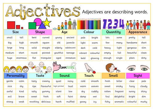 Adjectives Mats | Teaching Resources