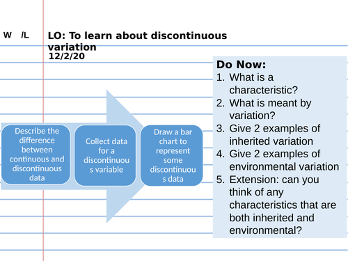 Continuous and Discontinuous Variation | Teaching Resources