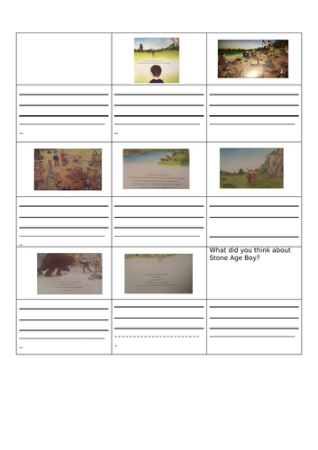 The Stone Age Boy by Satoshi Kitamura- Drama, Sequencing, Planning ...