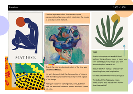 Henri Matisse Worksheet | Teaching Resources
