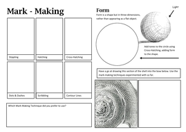 Mark-making activity sheet | Teaching Resources
