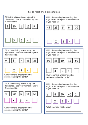 5 Times Tables - Reasoning worksheet (Multiples of 5) | Teaching Resources