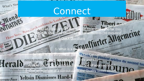 Eduqas Media- Newspapers- The Guardian and The Sun | Teaching Resources