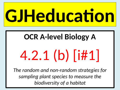 Sampling plant species (OCR A-level Biology A) | Teaching Resources