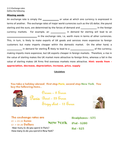 Edexcel IGCSE 2.2 The Global Economy | Teaching Resources