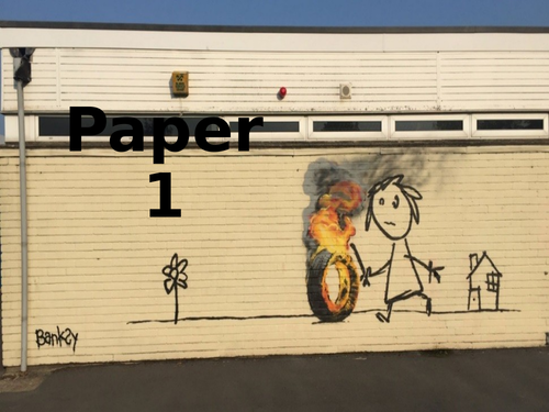 AQA GCSE English Language Paper 1 Mock Exam Band 6+ Exemplar: Banksy ...