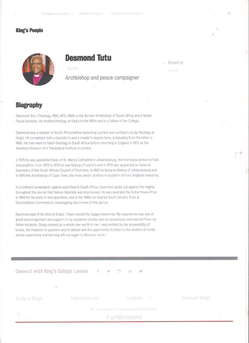 Desmond Tutu | Teaching Resources