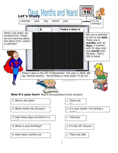 More about Time! The Date, Days, Months, Years and the Calendar ...