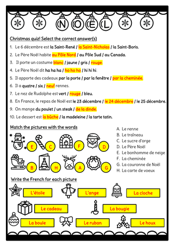 French Christmas- Booklet | Teaching Resources