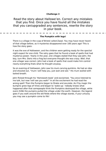 English -Editing/Improving Writing (Year 5) | Teaching Resources