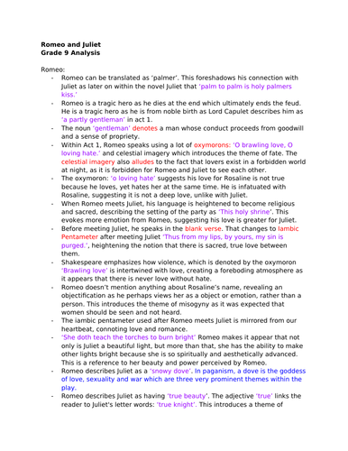 AQA GCSE English COMPLETE 'Romeo and Juliet' Revision | Teaching Resources